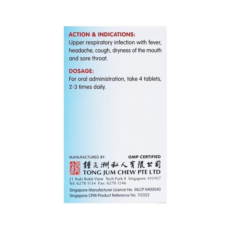 Nature's Green Lonicera & Forsythia Cold Tablets 120s - TONG JUM CHEW ...
